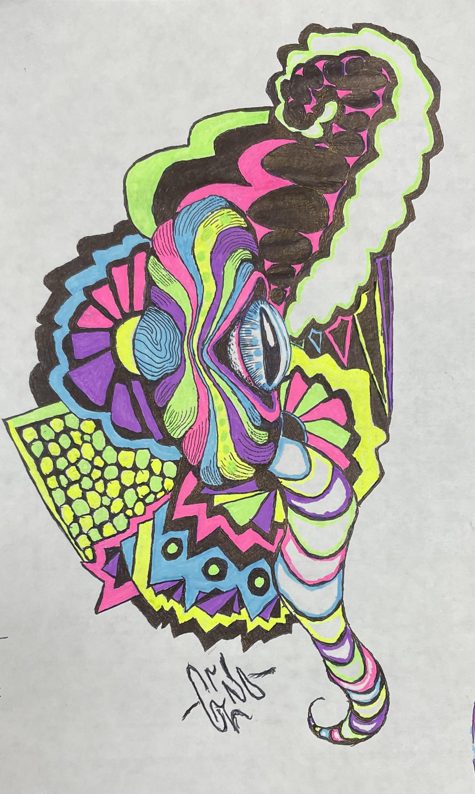 Eye See Color, Me, gel pens, 2022 | Scrolller