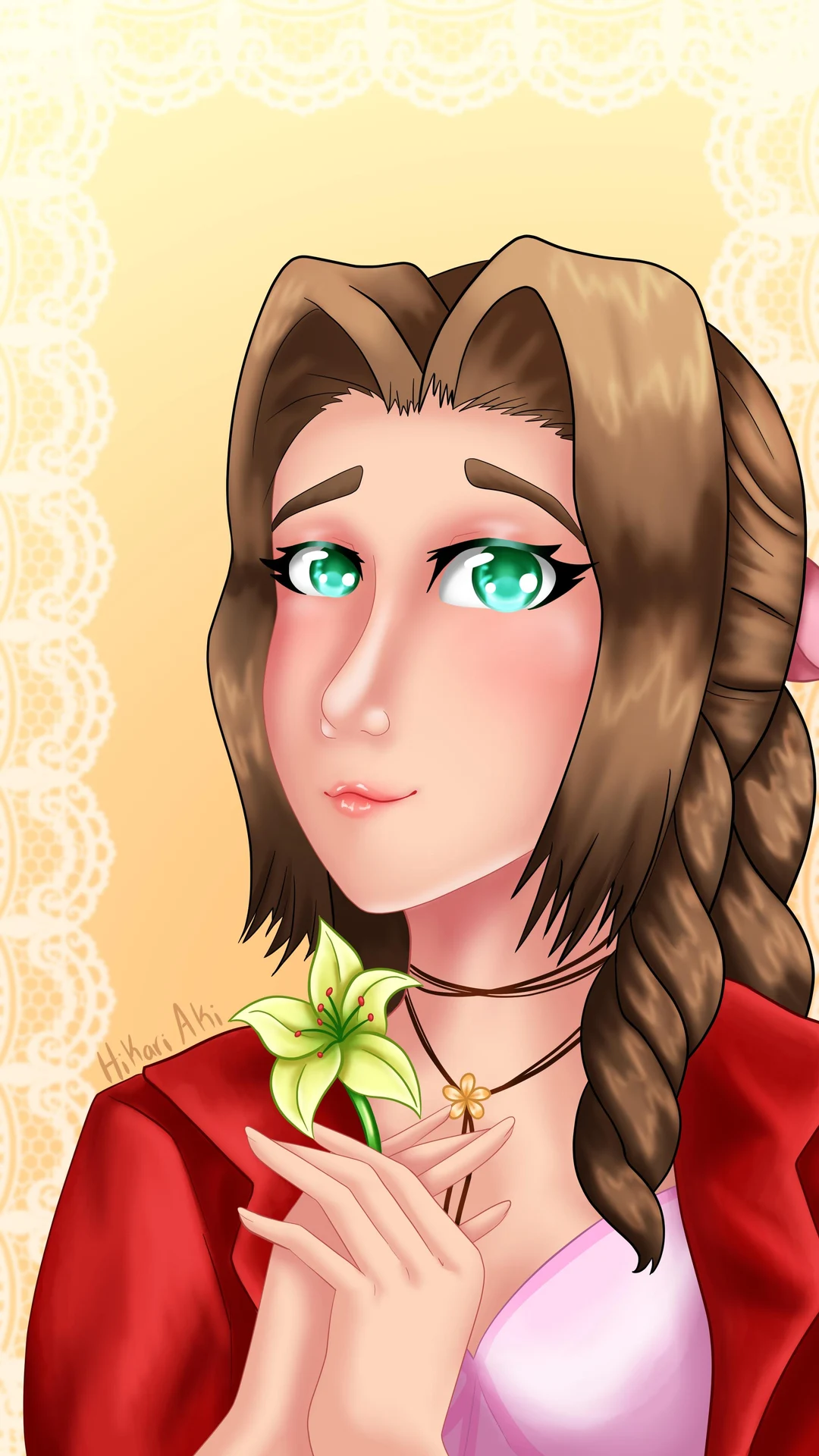 I made Aerith Fanart after my boyfriend introduced my to FF7 Remake!) | Scrolller