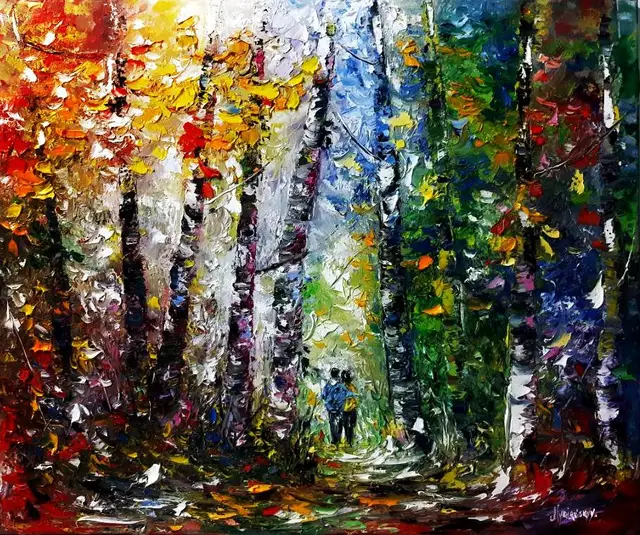Enchanted walk, me, oil, 2023 | Scrolller