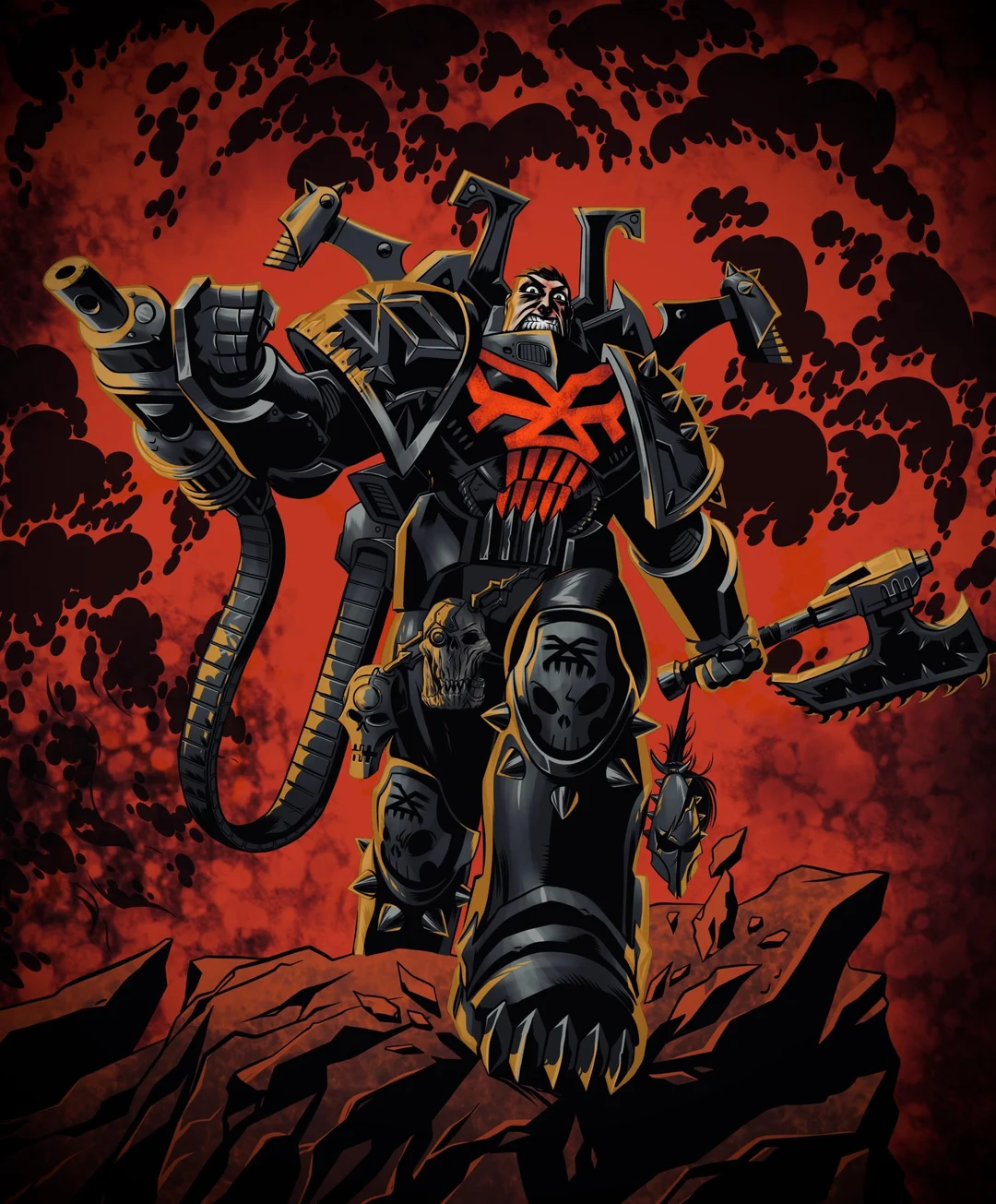 “You know, I rather like the cut of this fellow’s jib.” -Khorne, probably. Art by your truly ...