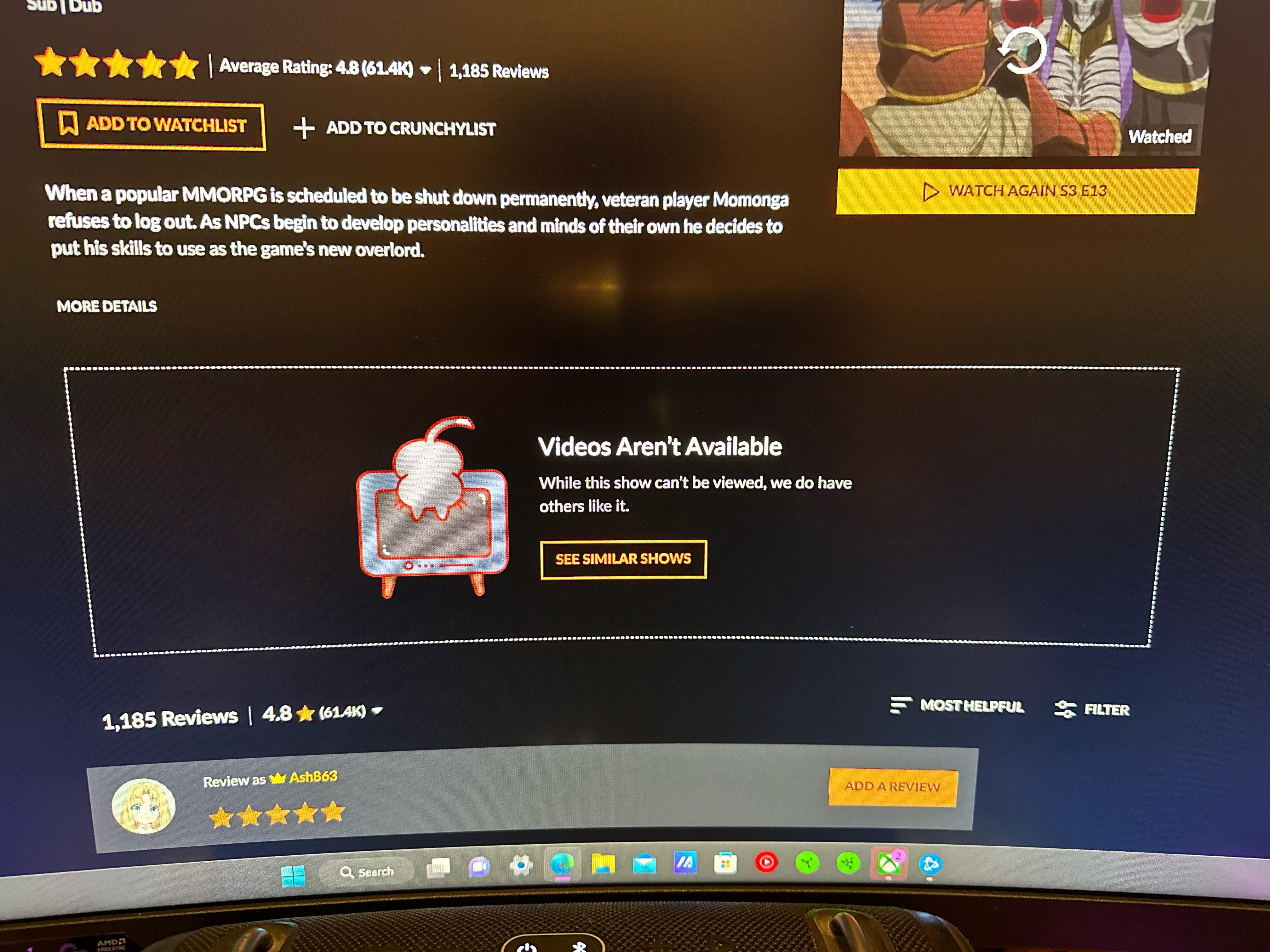 Overlord unavailable?! | Scrolller