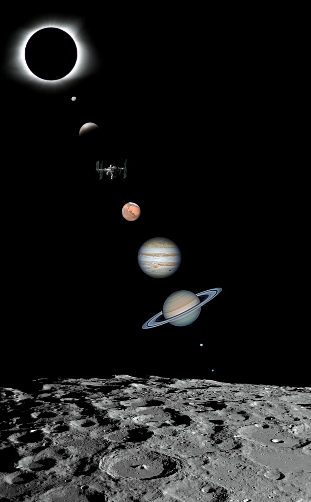 Composite of photos I’ve taken of our solar system | Scrolller