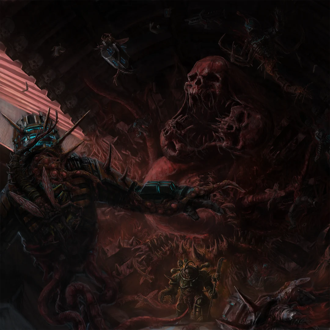 Crossover art. Dead space and Warhammer 40k (plague marine) | Scrolller