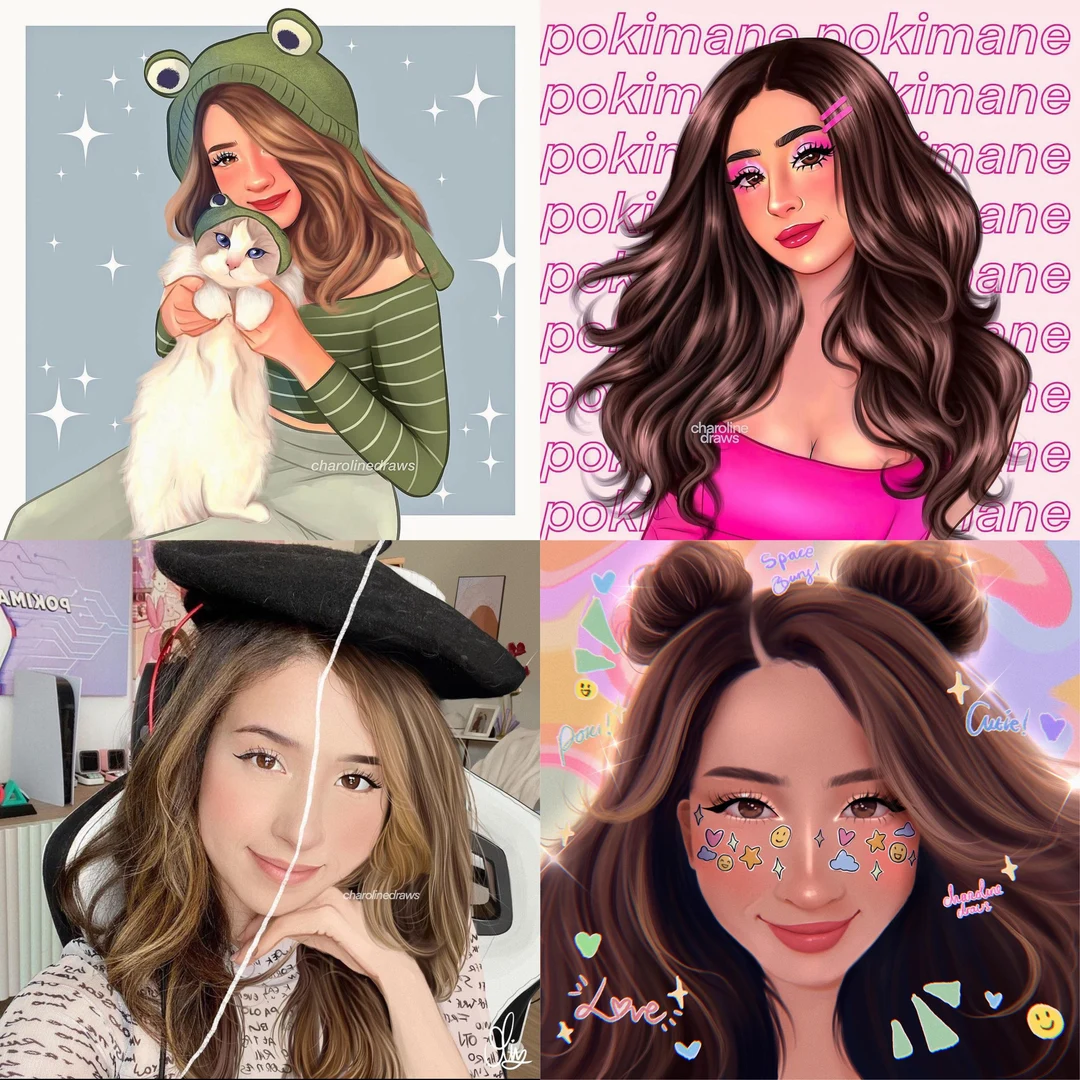 my oldest to newest drawings of poki (feb 24, march 13, april 14, april 19) | Scrolller