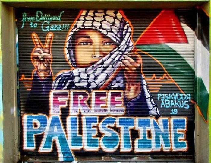 Free Palestine mural in Oakland, California | Scrolller