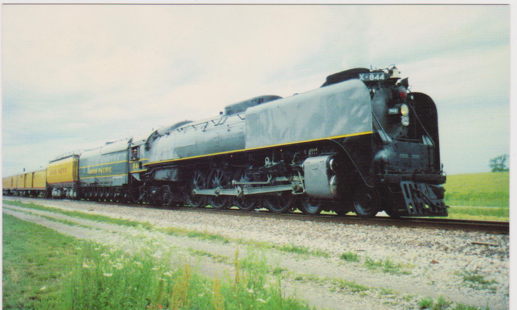 Union Pacific 844 operating a 1990 excursions for the NRHS convention. | Scrolller