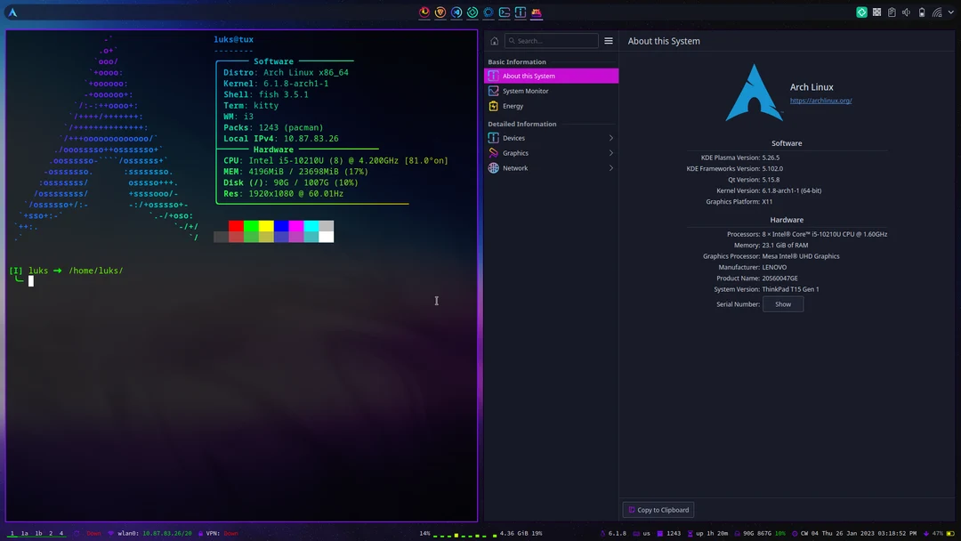 [Plasma with i3] Best of both worlds | Scrolller