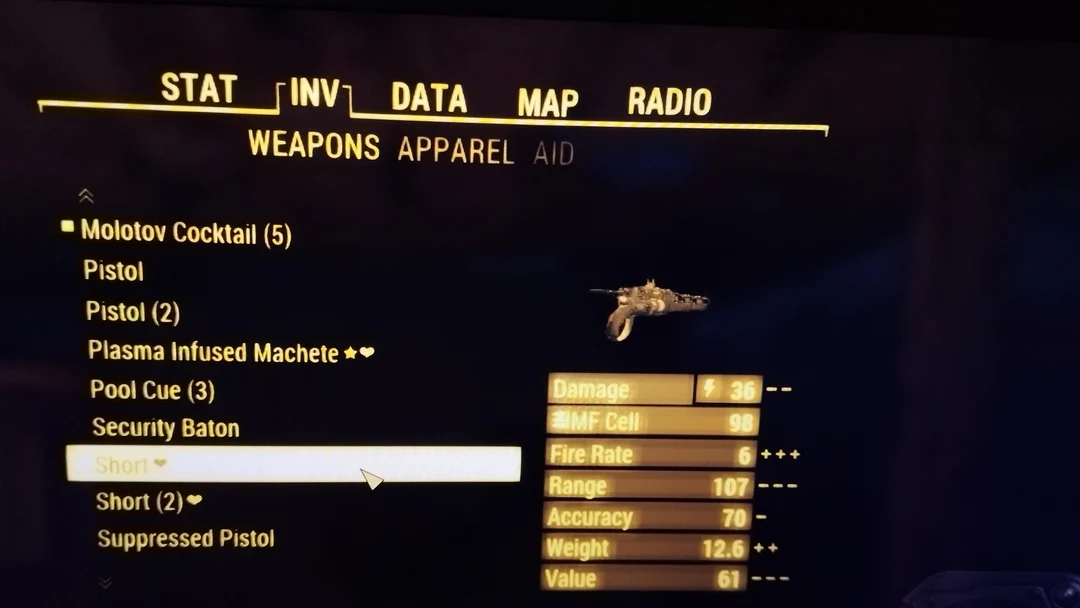 Is this a normal thing to happen to one's inventory? Game doesn't address what gun it is ...