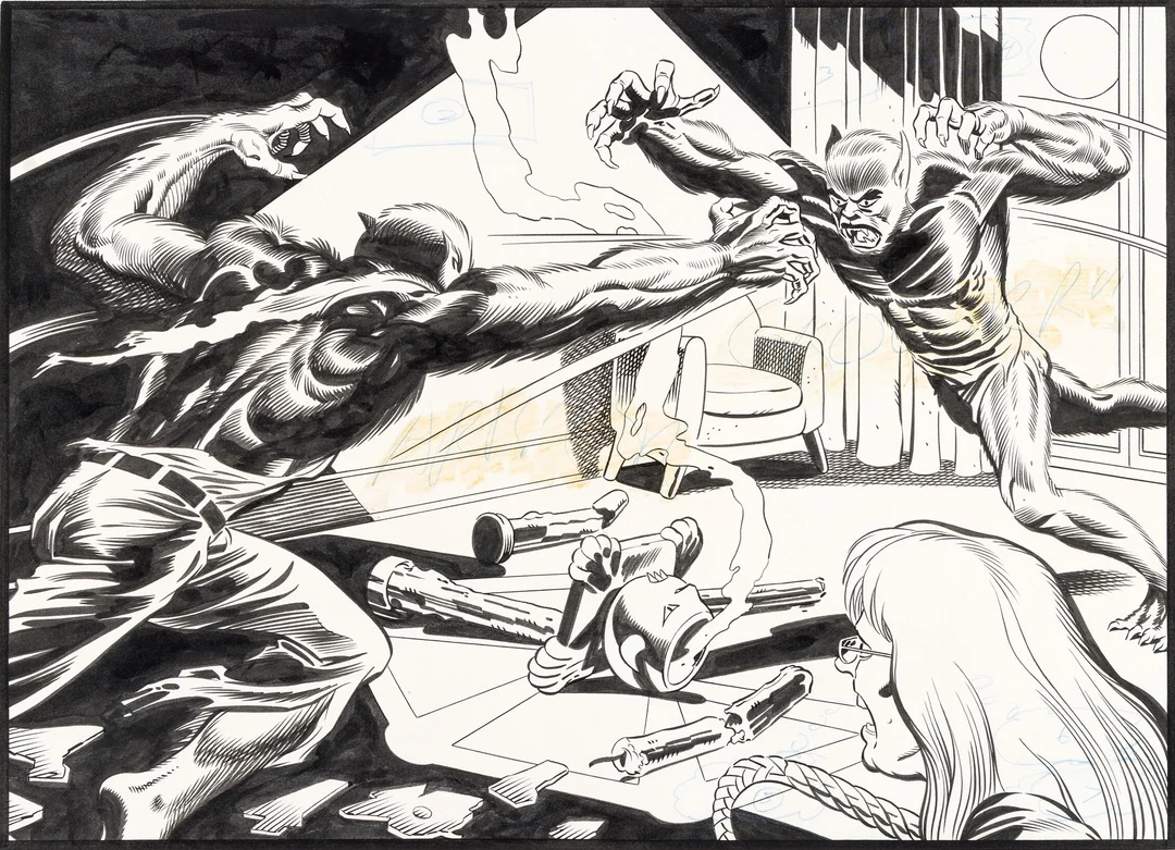 Werewolf by Night #18 art (Marvel, 1974) by Don Perlin and Mike Royer | Scrolller