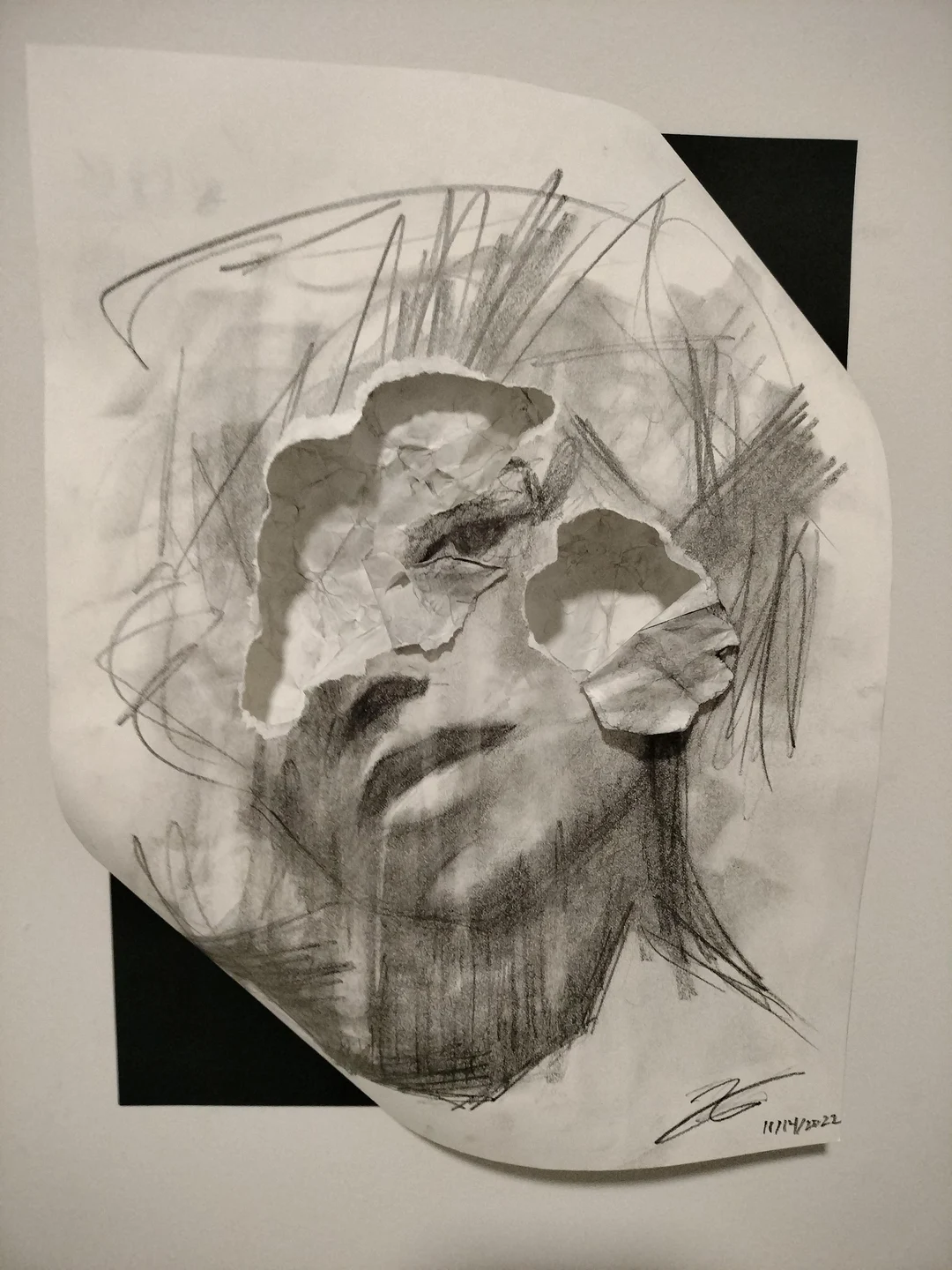 clouded judgement, me, pencil on paper, 2022 | Scrolller