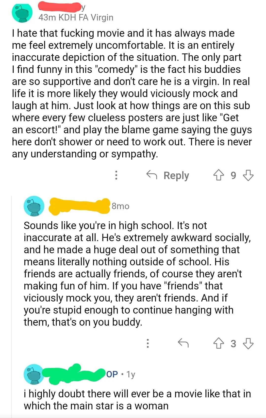 These incels are talking about the 40-year-old virgin (2005). | Scrolller