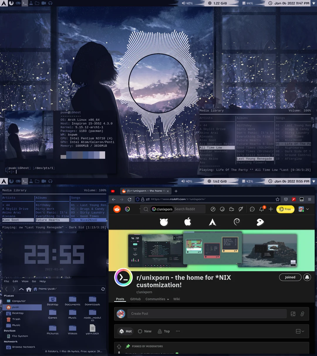 [BSPWM] I like my new visualizer toy. | Scrolller