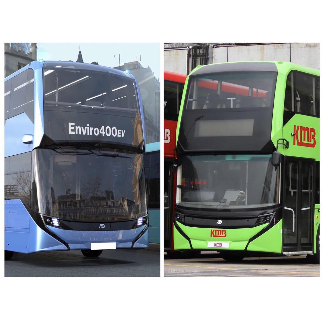 Hong Kong’s KMB Alexander Dennis Enviro 400 EV double decker bus | Scrolller