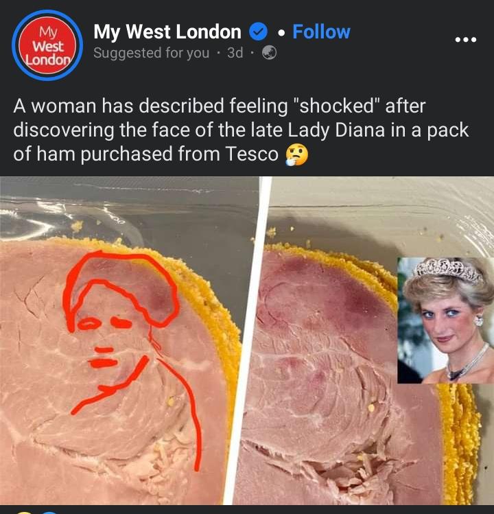 Seeing things in ham. | Scrolller