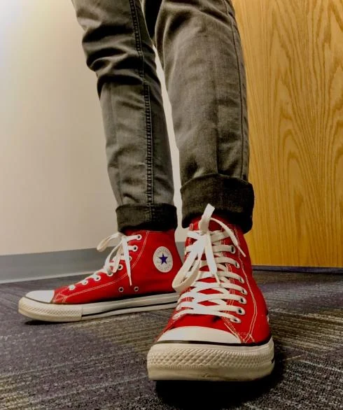 Discover more like Converse: Wearing the red chucks today. I'm surprised how uncommon these are ...