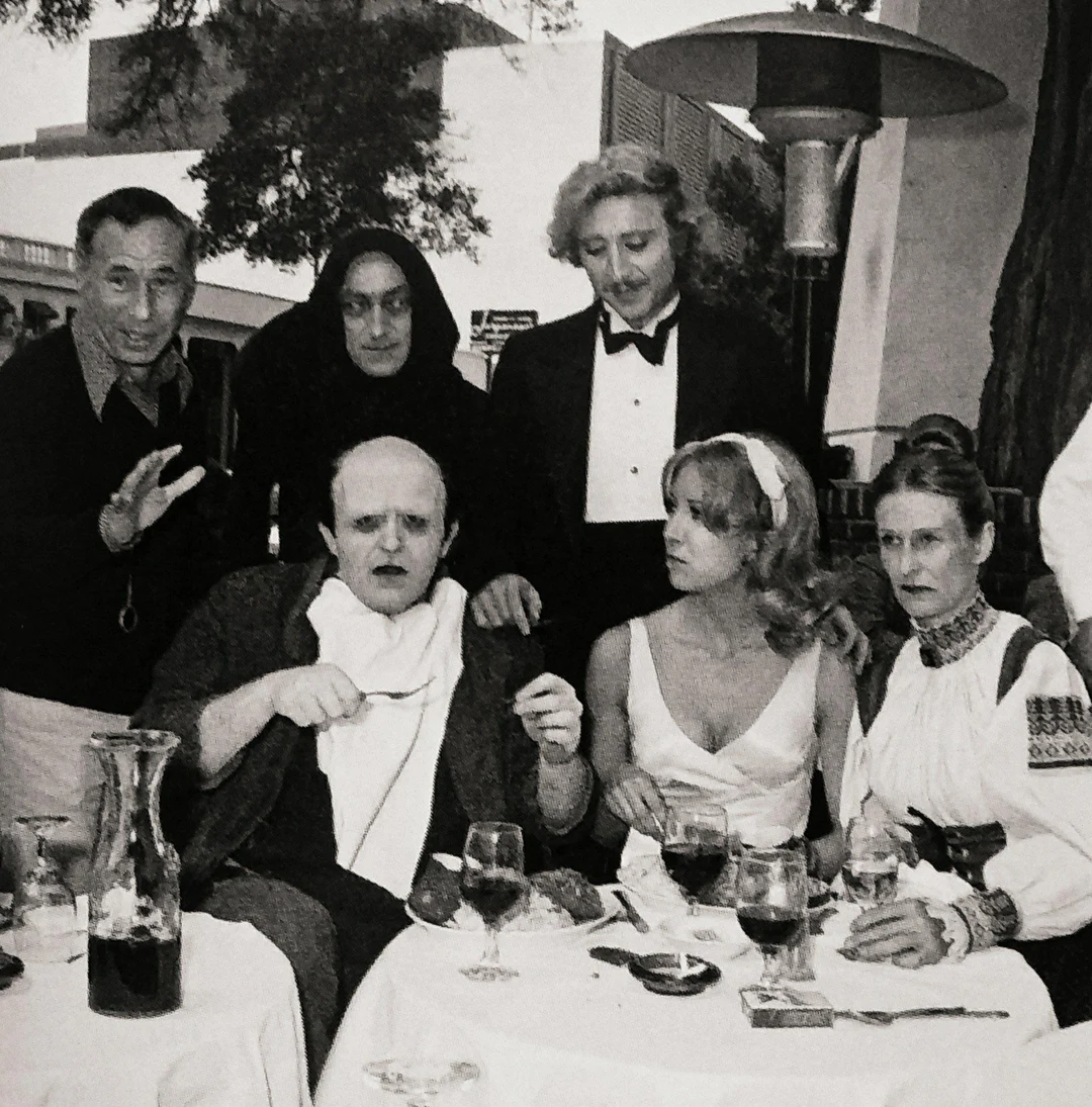 Mel Brooks takes the cast of Young Frankenstein out for lunch in Beverly Hills during filming in ...