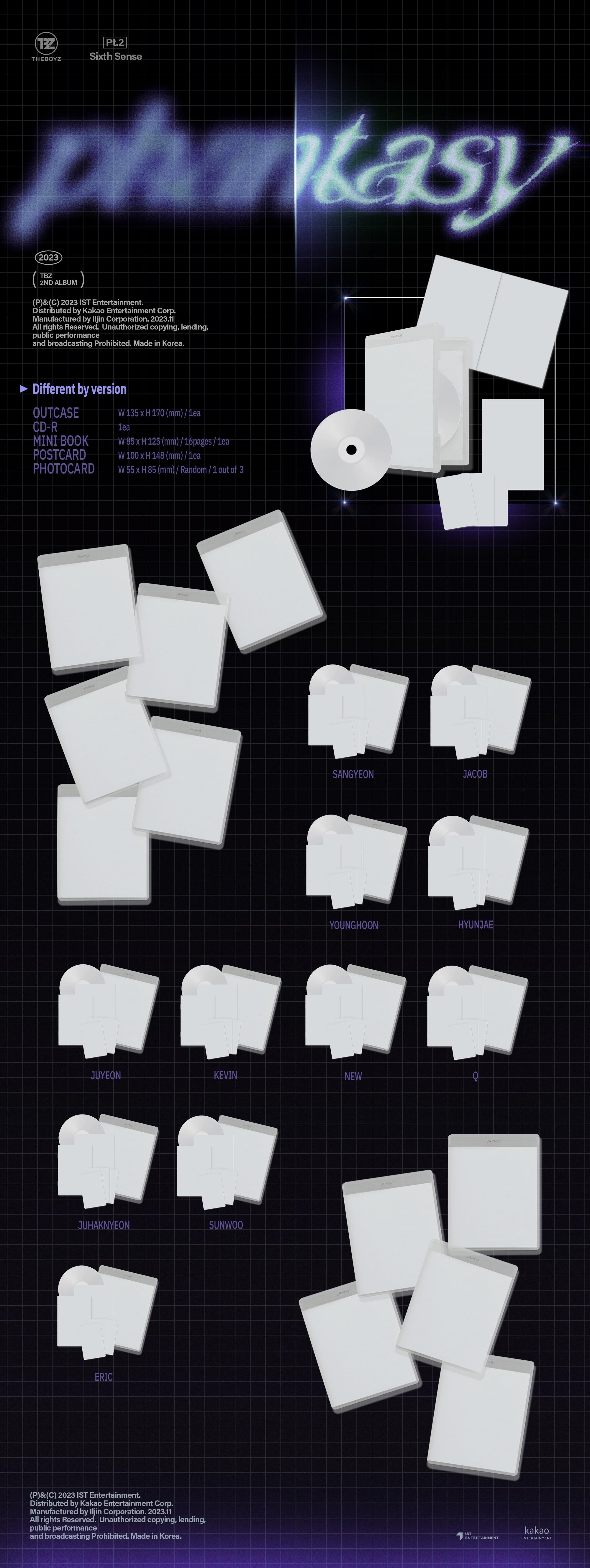 THE BOYZ - 2nd Full Album 'PHANTASY Pt.2 : Sixth Sense' (Album Packaging Preview) | Scrolller