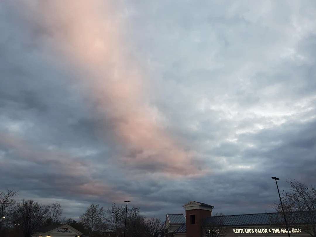 Sunset painted these two stripes on the clouds. | Scrolller