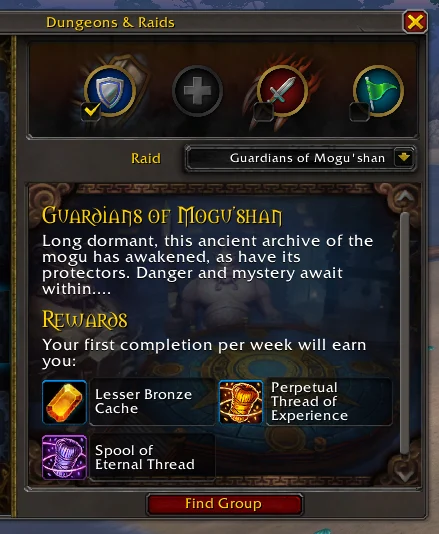 LFR now gives Epic (+100) Threads for the queue bonus! | Scrolller