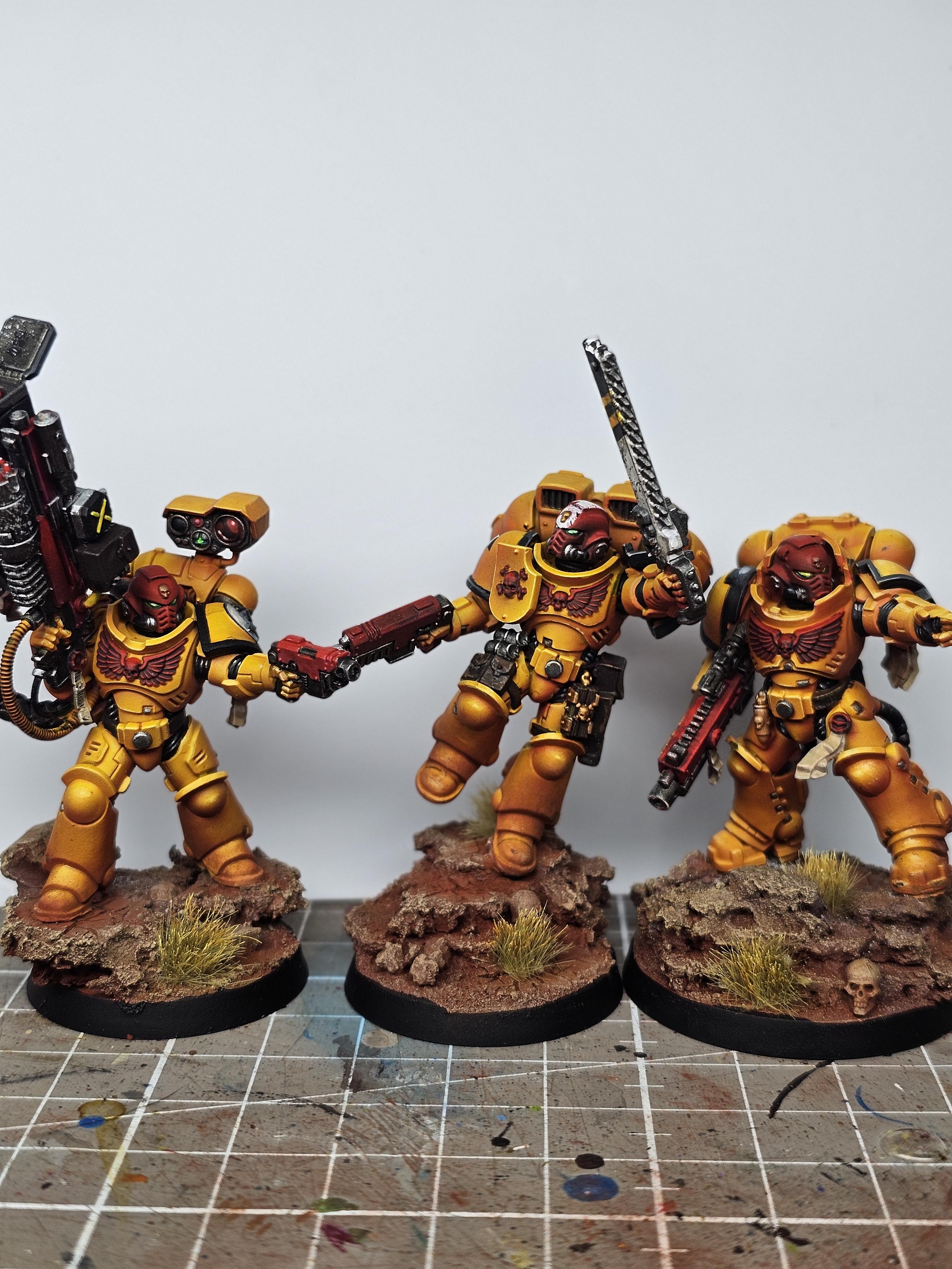 Imperial fist Desolation marine, heavy intercessor and Jump pack Sergreant. Finally worked out a ...