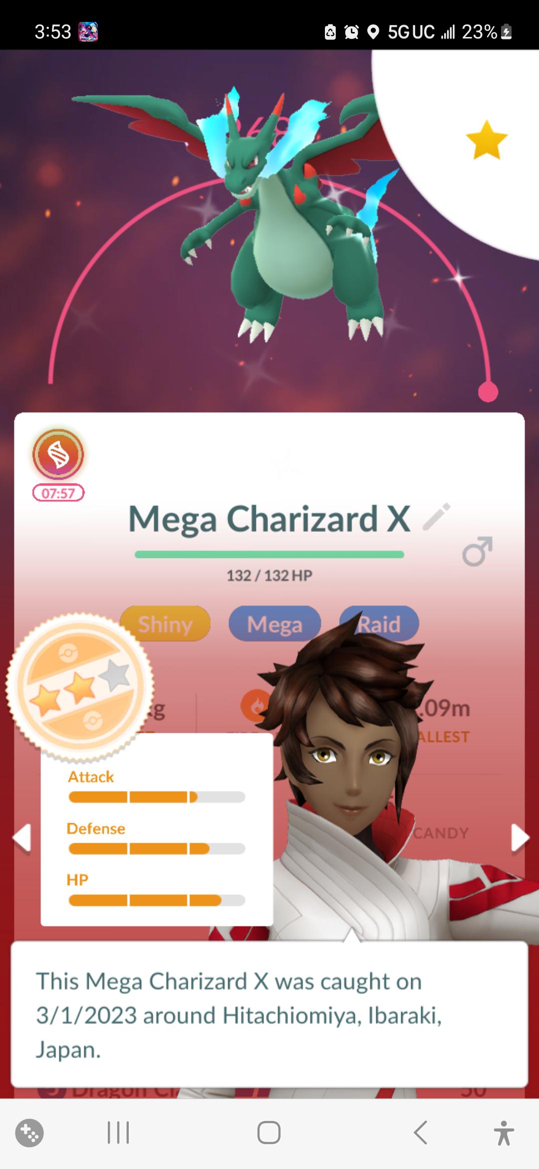 Finally got my Shiny Charizard... average IVs but can finally focus revives my pokemon. | Scrolller
