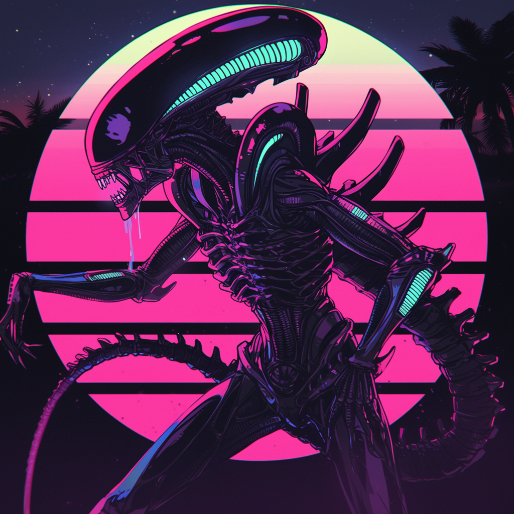 Vaporwave Xenomorph | Scrolller