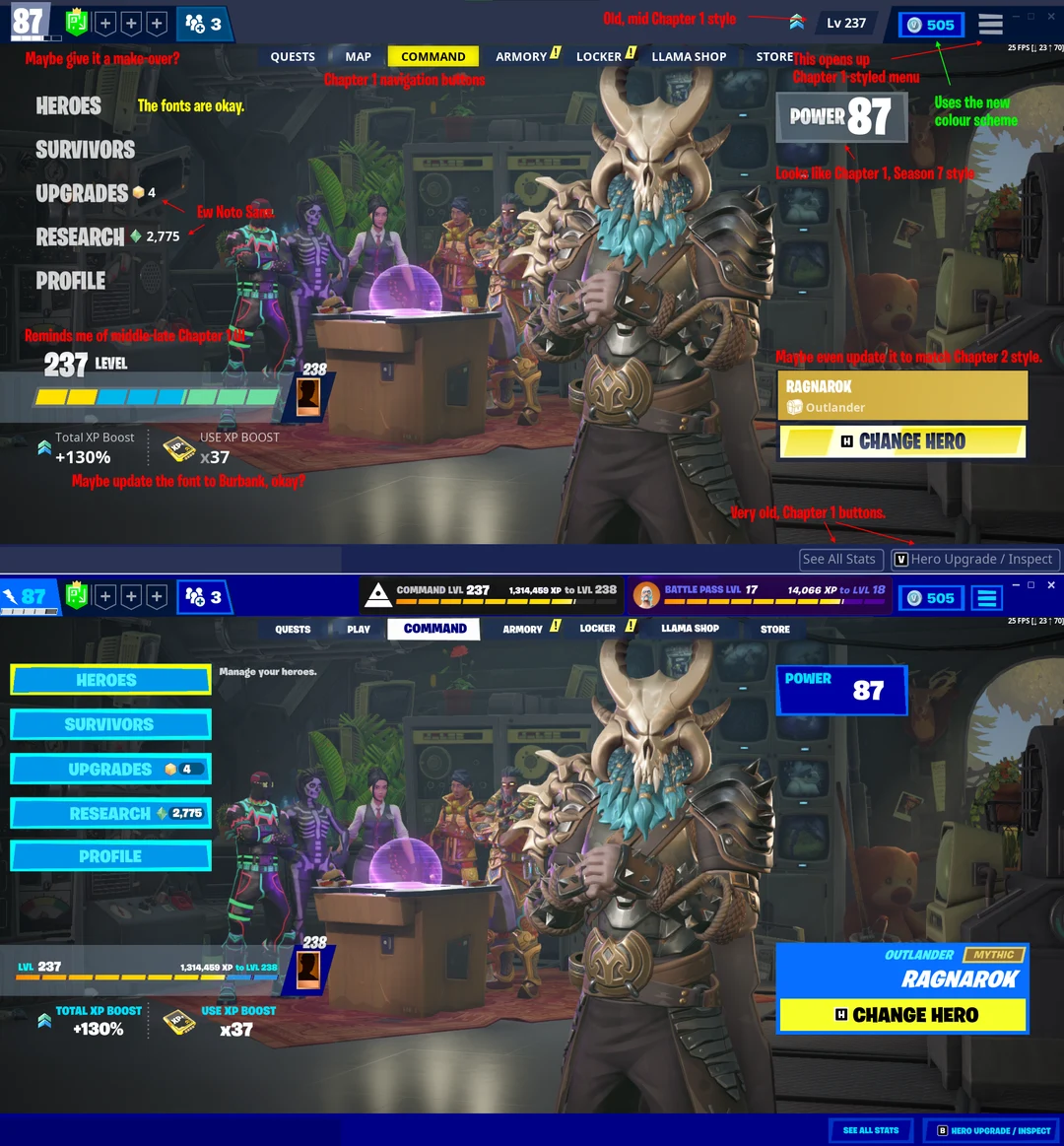 The interface looks horribly outdated and is still stuck in Chapter 1 design. Can we give it a ...