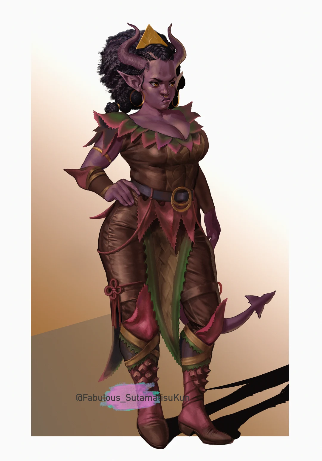 A sassy black tiefling druid | Scrolller