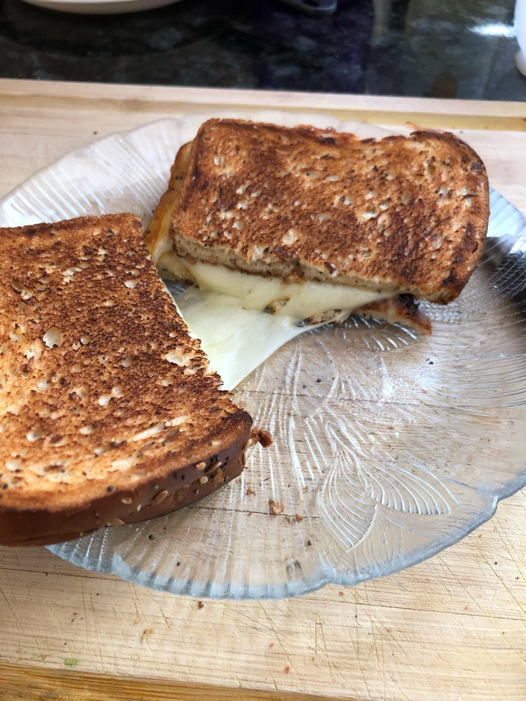 Muenster cheese on Everything bread | Scrolller