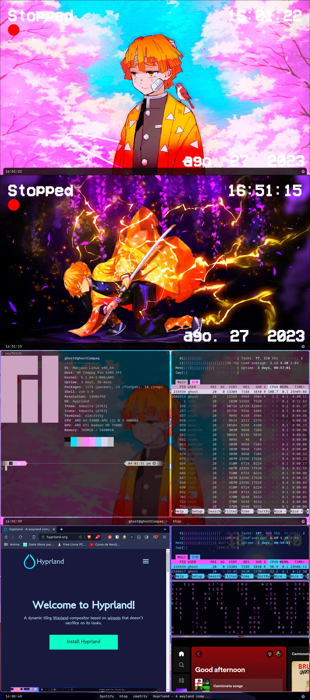[Hyprland] NeoRetro rice (Update) | Scrolller