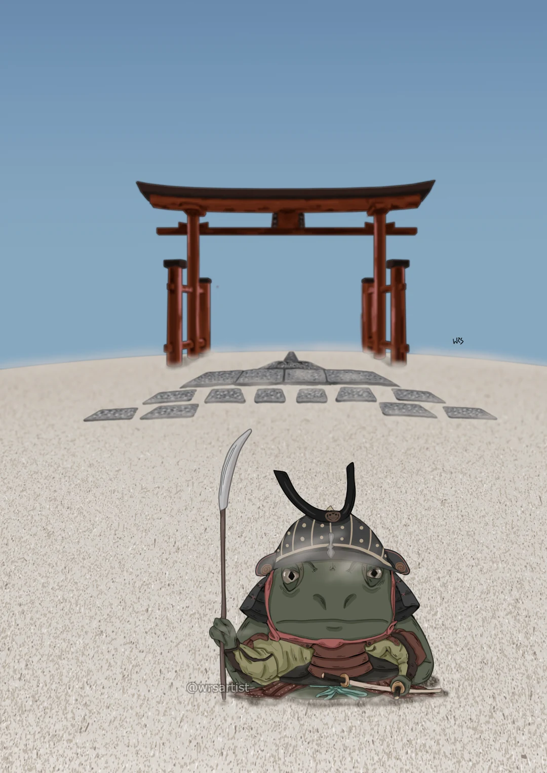 Samurai frog, me, digital, 2023 | Scrolller