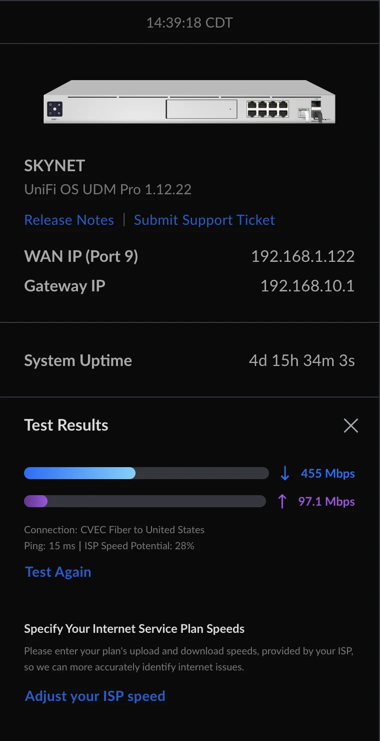 Does anybody else experiencing "faulty" ISP speeds? I have AT&T 1Gb upload and download but with ...