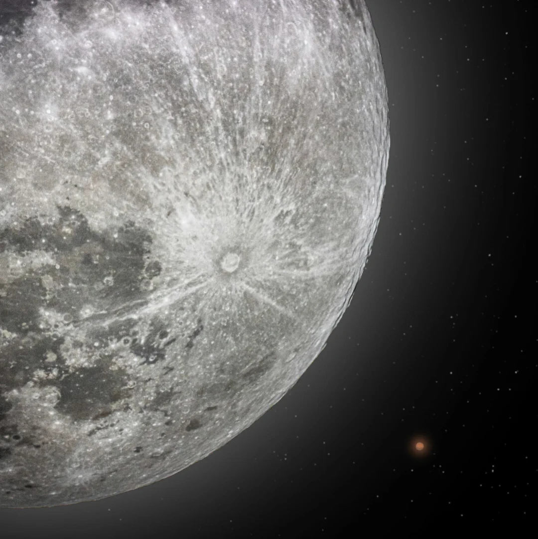 My take on the 2022 Mars-Lunar conjunction. Stare-down in space! | Scrolller