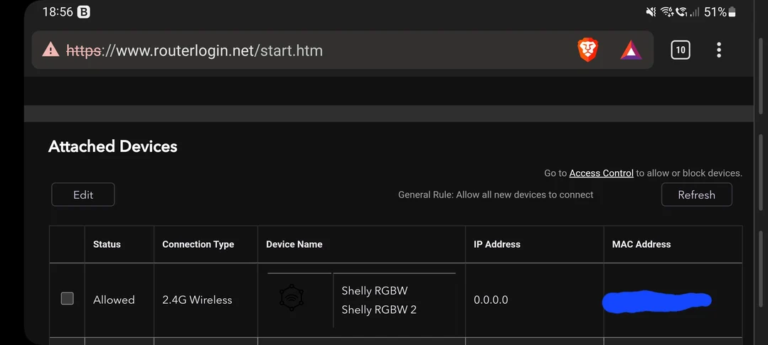 Advice - Shelly RBGW2 assigned 0.0.0.0 | Scrolller