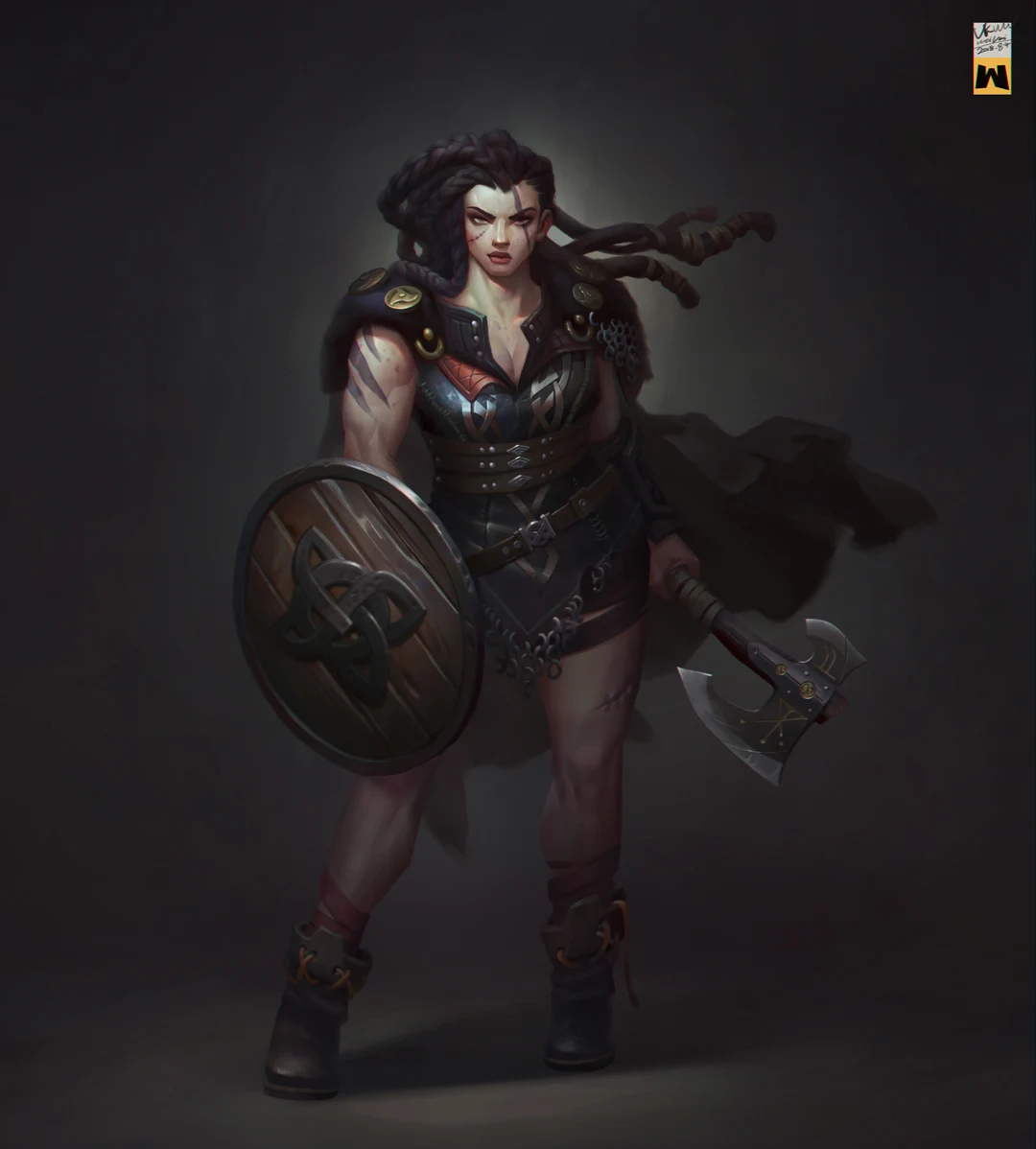 Viking female warrior by Terry Wei | Scrolller