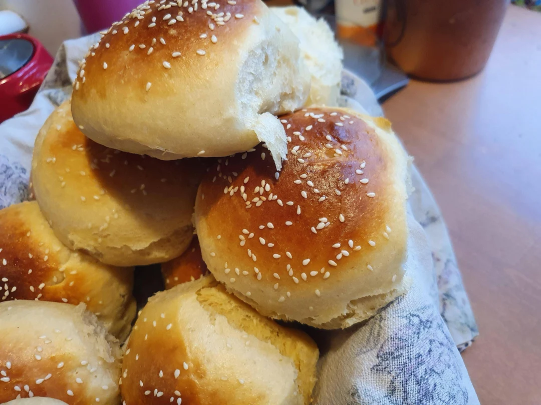 First time making bread completely from scratch. Brioche buns, recipe from King Arthur's website ...