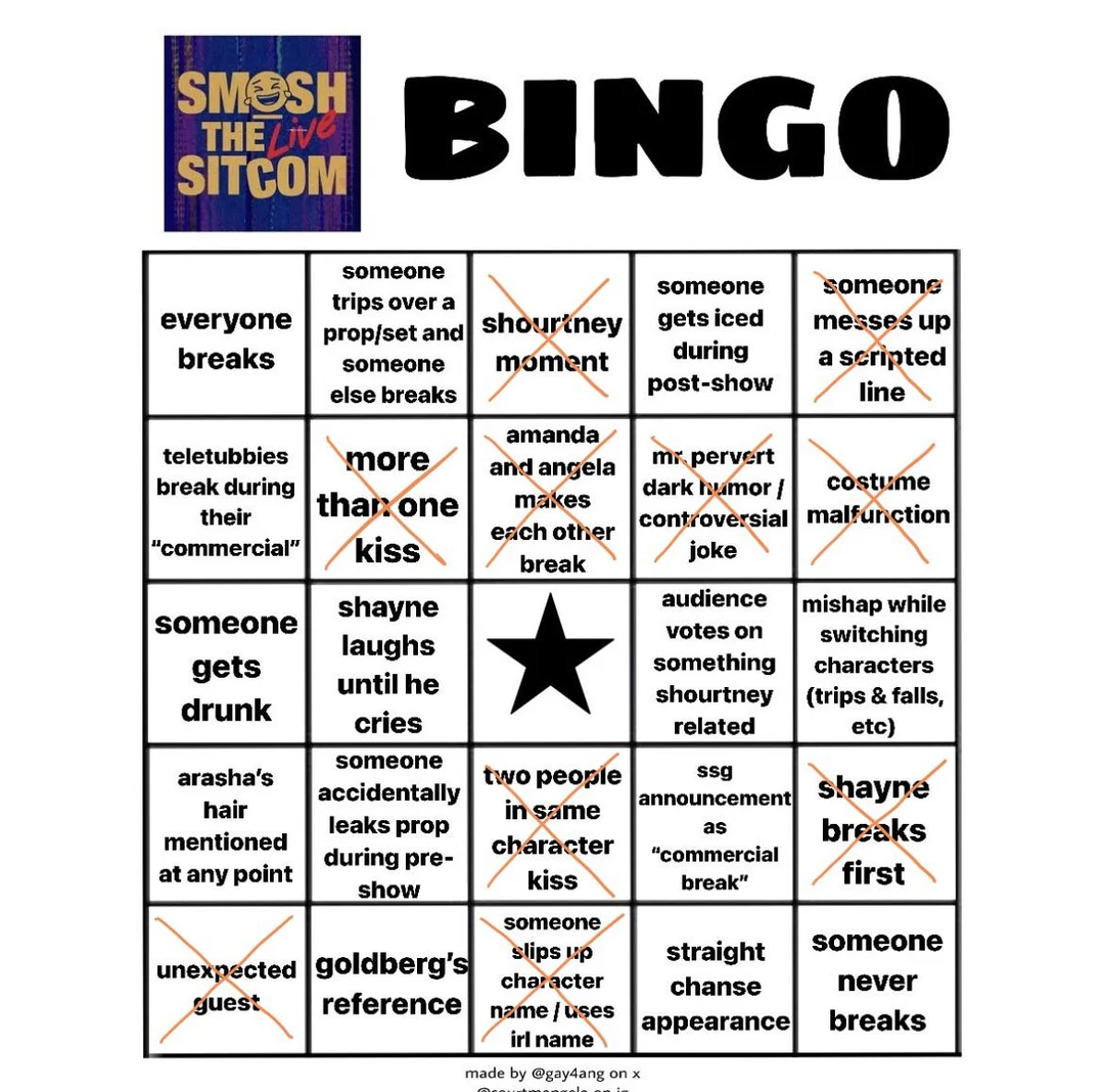 Smosh SitCom Live Bingo | Scrolller