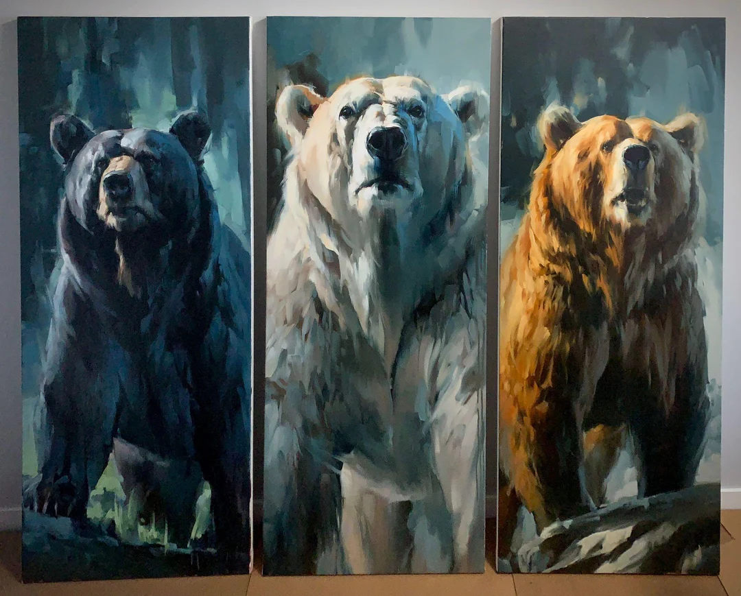 Three Kings Triptych, Dimitri Sirenko, Oil on canvas, 2024 | Scrolller