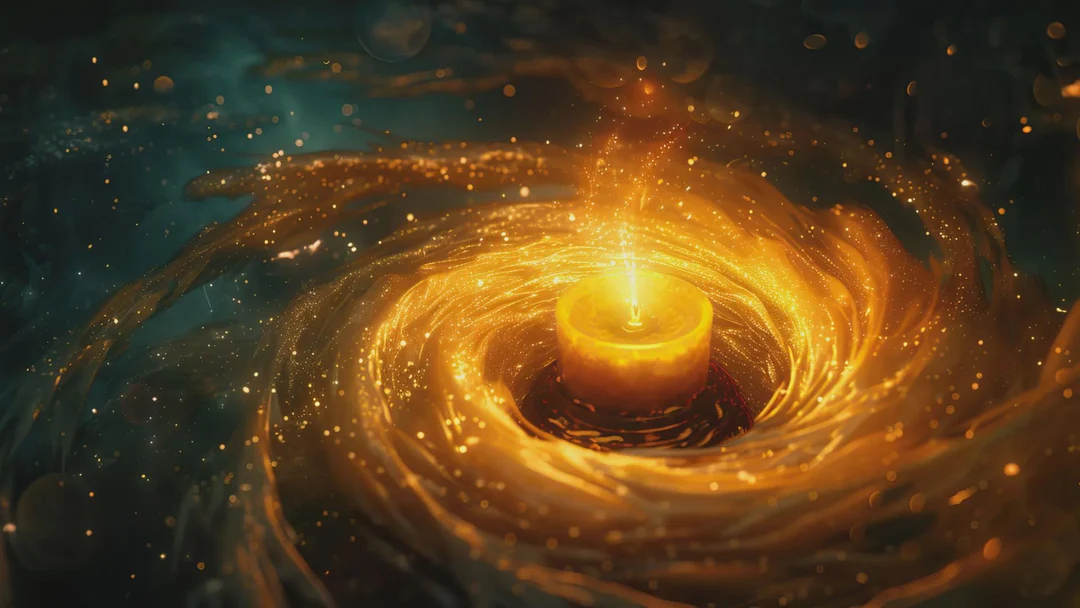 Golden Candlelight Swirl [1920x1080] | Scrolller