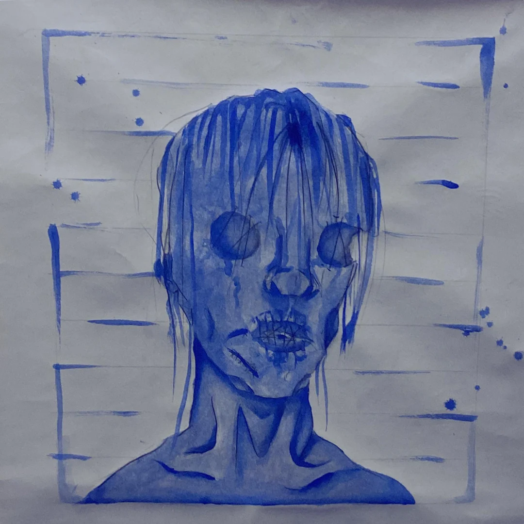 Overthinker, me, gouache, 2023 | Scrolller