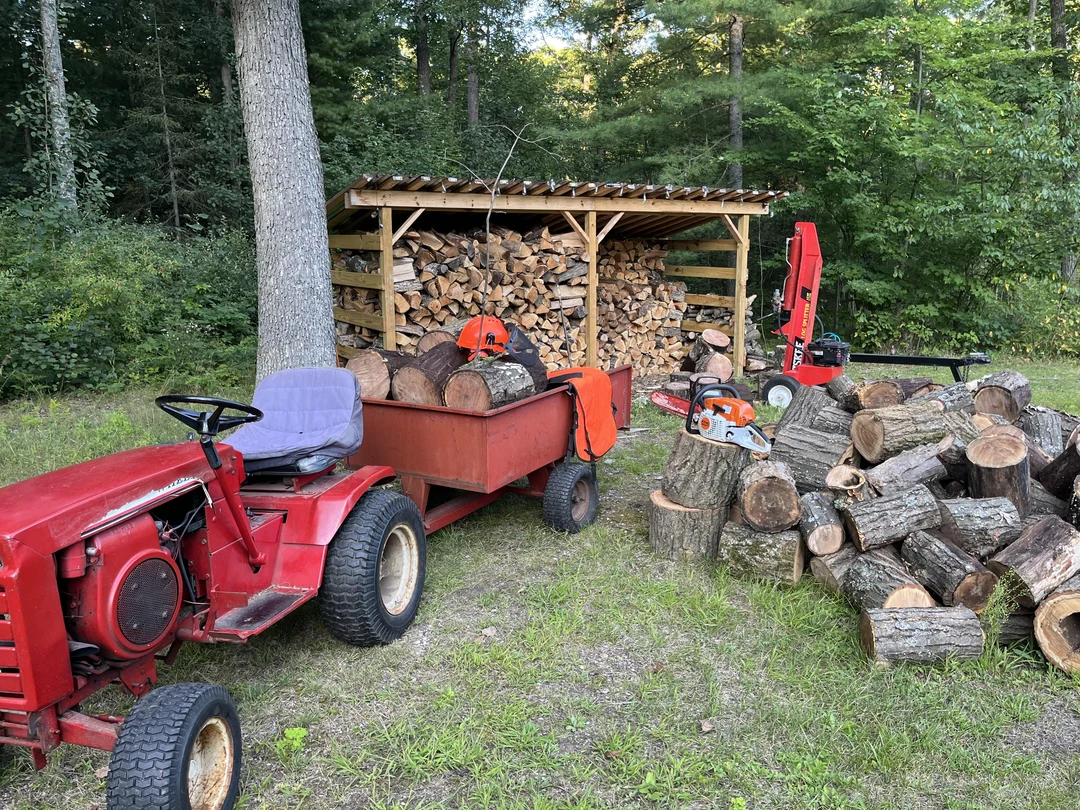Today’s homestead adventure is sponsored by Red Oak & Ibuprofen. | Scrolller