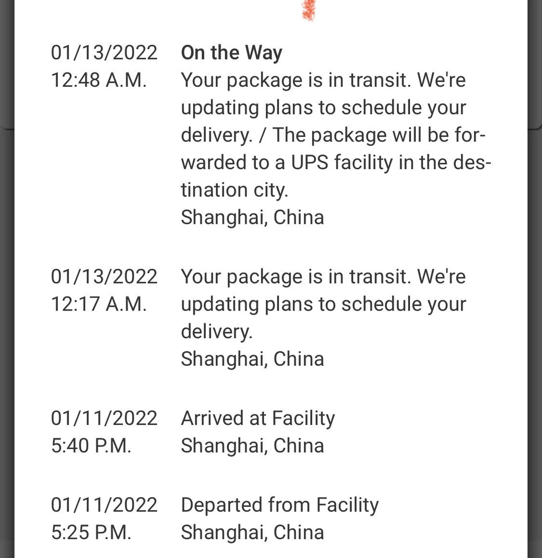 So what’s up with the Shanghai hub? Still no estimated delivery date days later | Scrolller