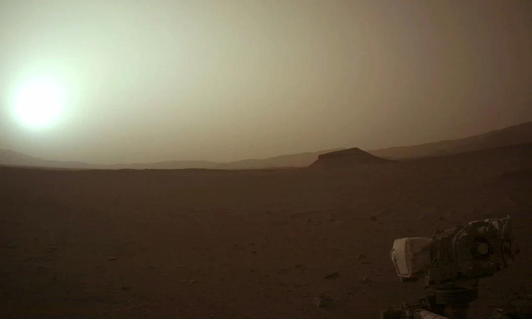 Martian Sunshine. This absolutely stunning view of Jezero crater on Mars captured by ...