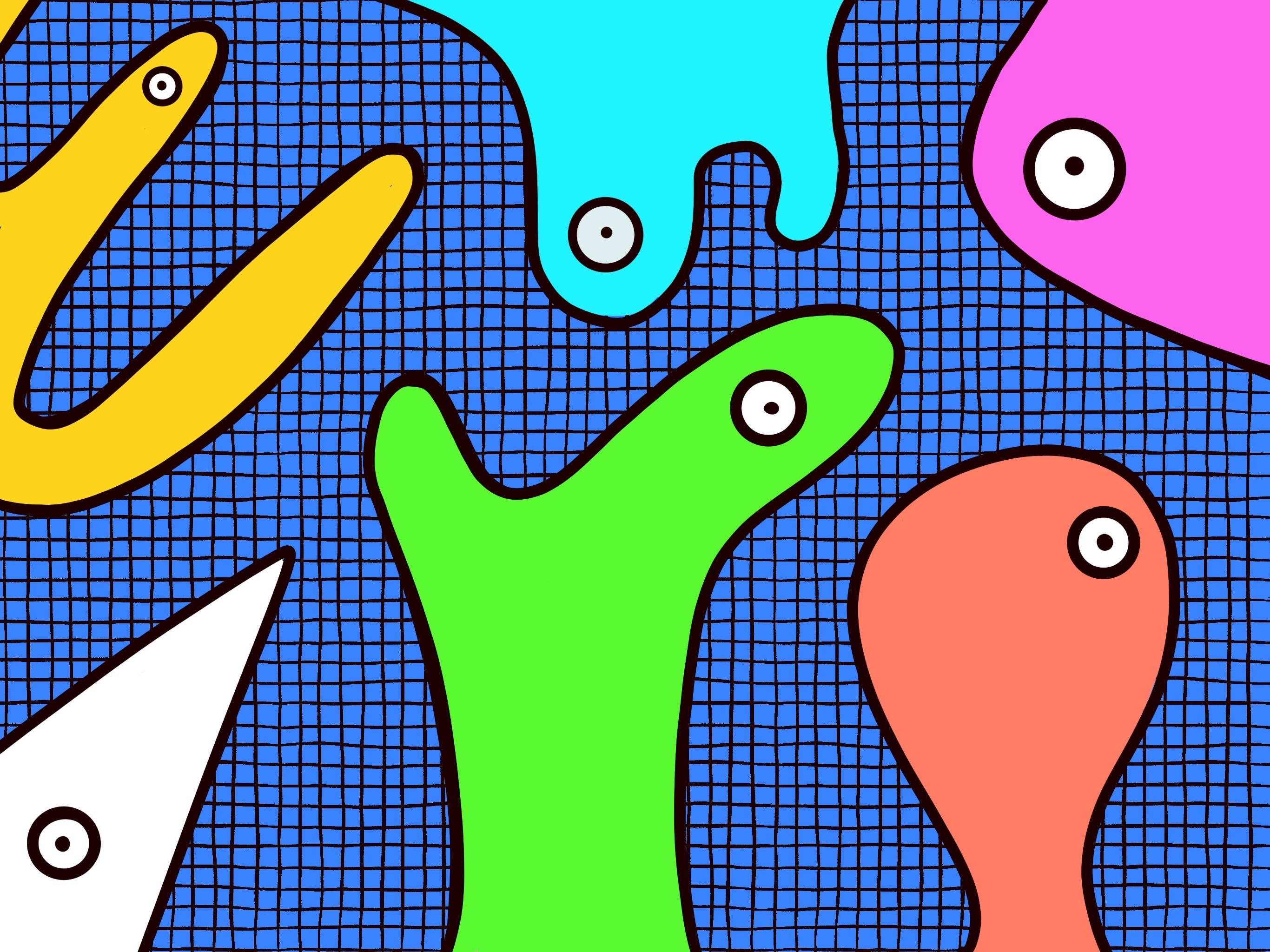 Blobs, me, procreate, 2022 | Scrolller