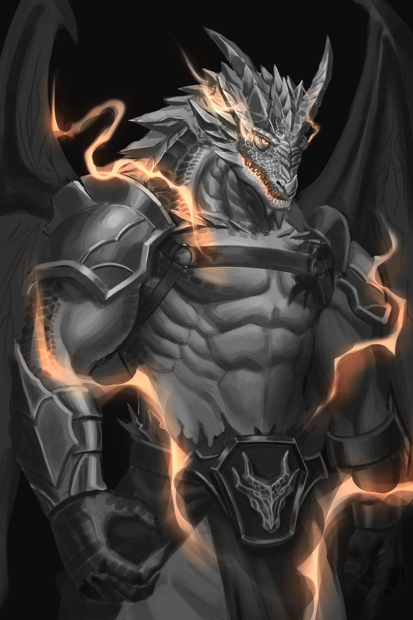 [OC] Dragonborn alway look so badass. Art by Me. | Scrolller