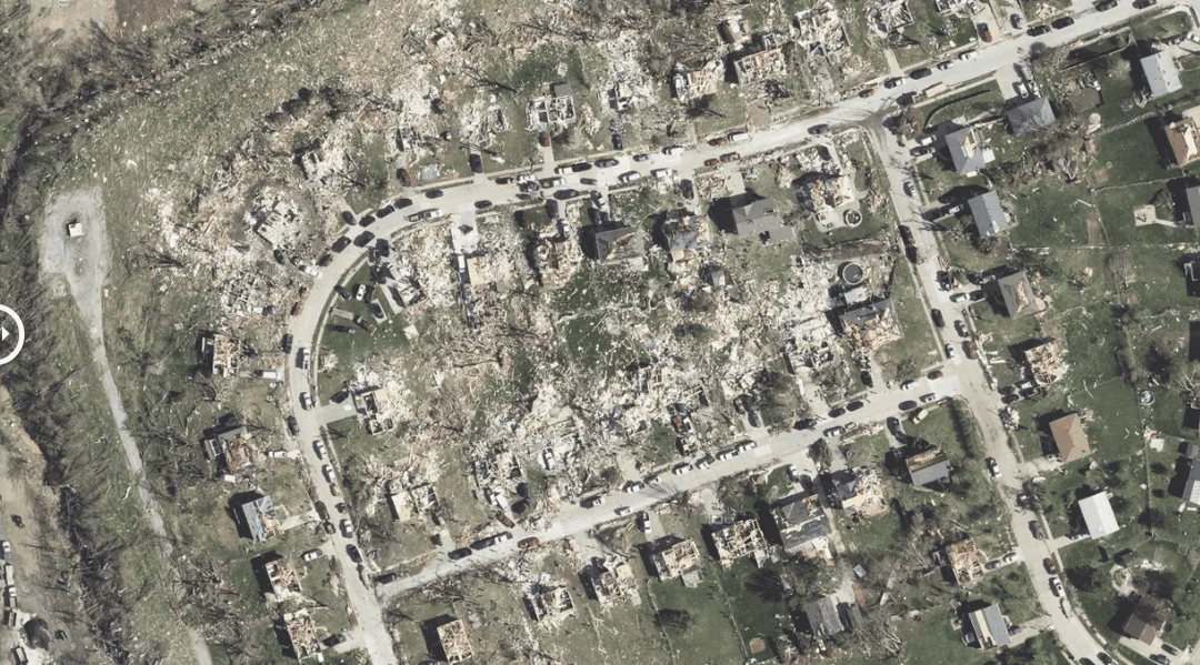 Aerial photos [Before and After] of tornado damage in Elkhorn. | Scrolller