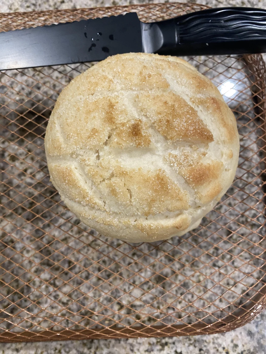 First attempt at Japanese melonpan | Scrolller