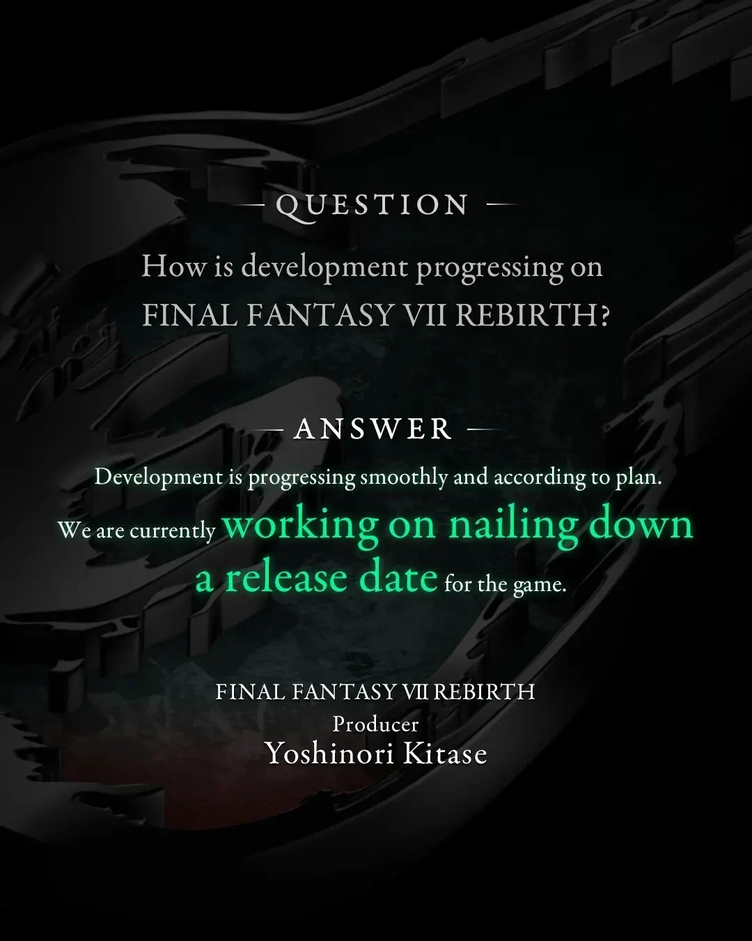 New Final Fantasy VII Rebirth Information from Kitase | Scrolller