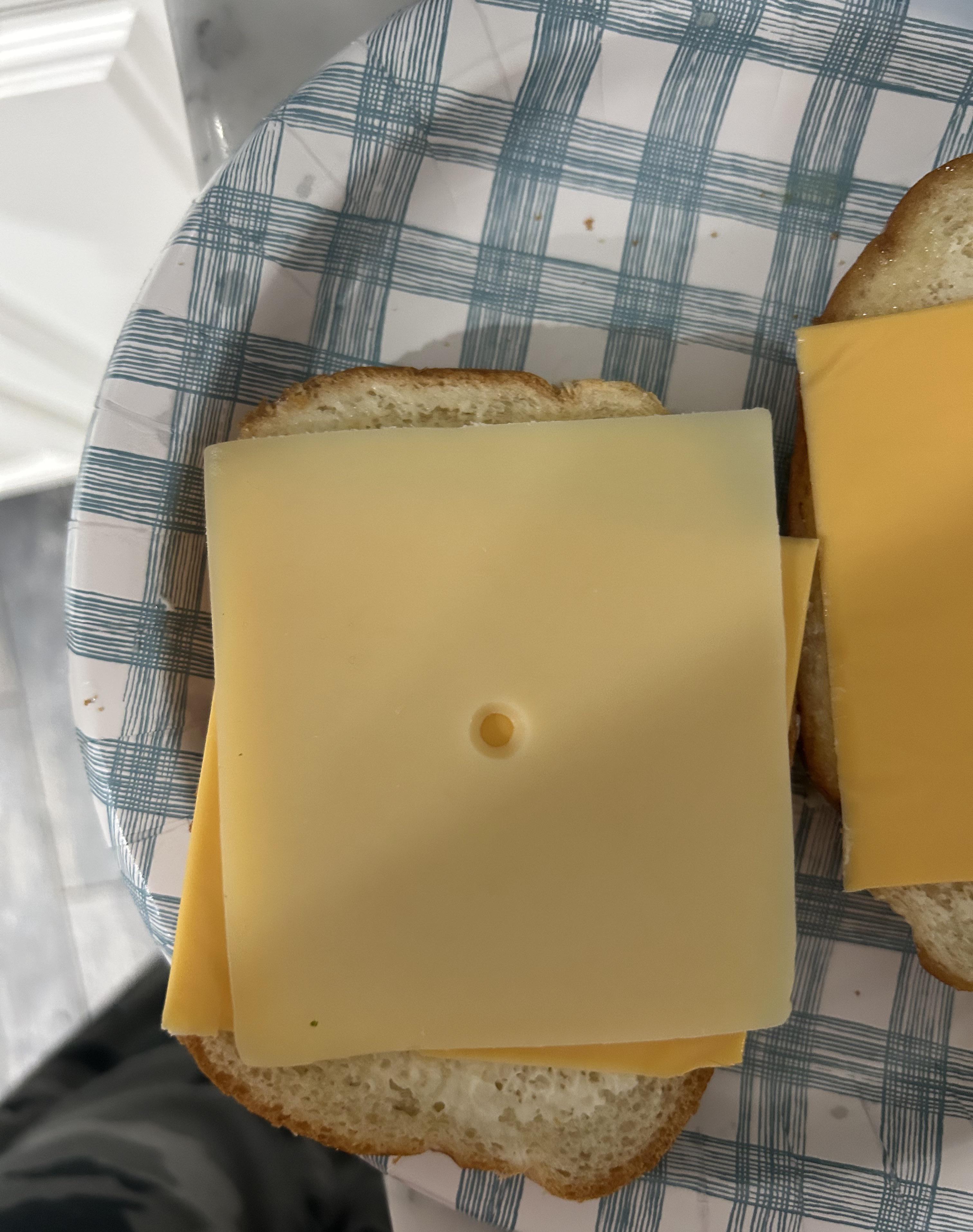 My swiss cheese had a hole in the exact center | Scrolller