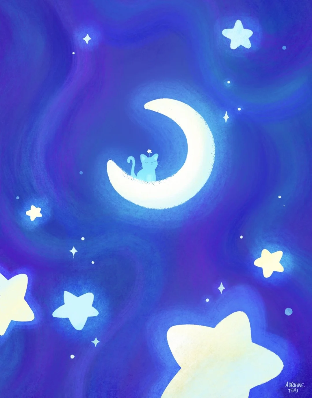 “Legends say there is a fierce warrior who guards the moon…” by Adriane ...